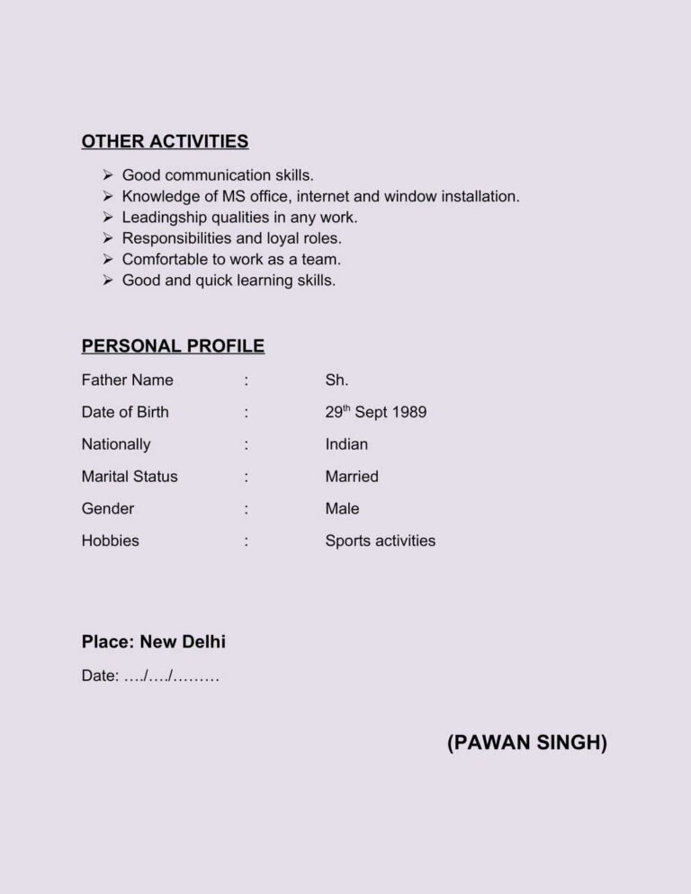 Courier Delivery Boy Resume Sample Format Download In Word