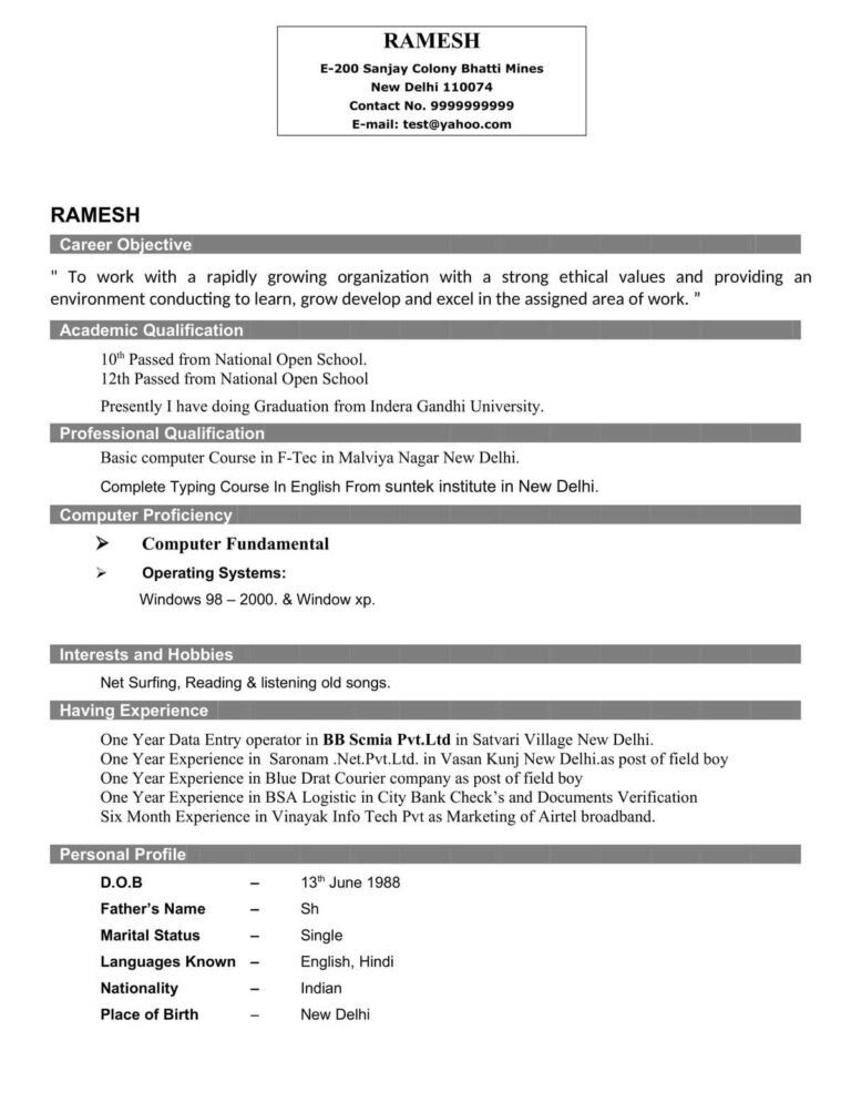 Modern Resume Templates Free Download (.docx & .pdf)