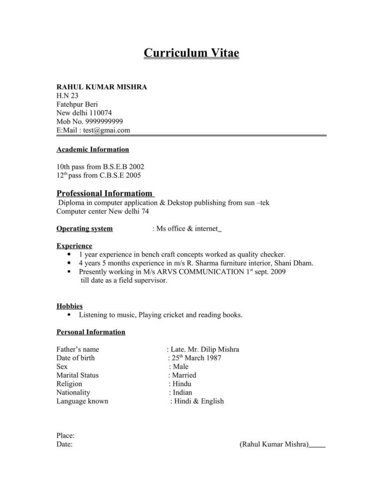 2 Page Resume Template Free Download Word (.docx & .pdf)