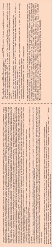 HDFC Bank Account Opening Form For Resident Individuals in PDF Download