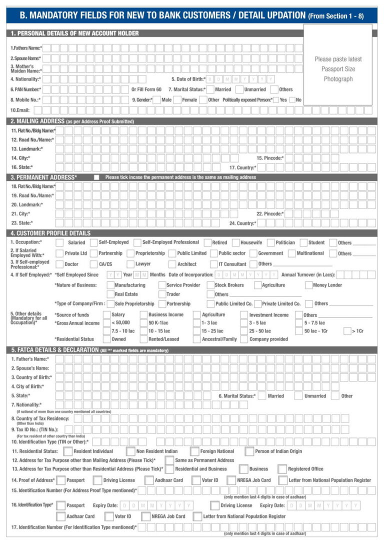 Hdfc Bank Application Form For Name Addition In Pdf Download