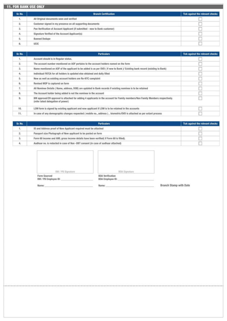 HDFC Bank Application Form for Name Addition in PDF Download