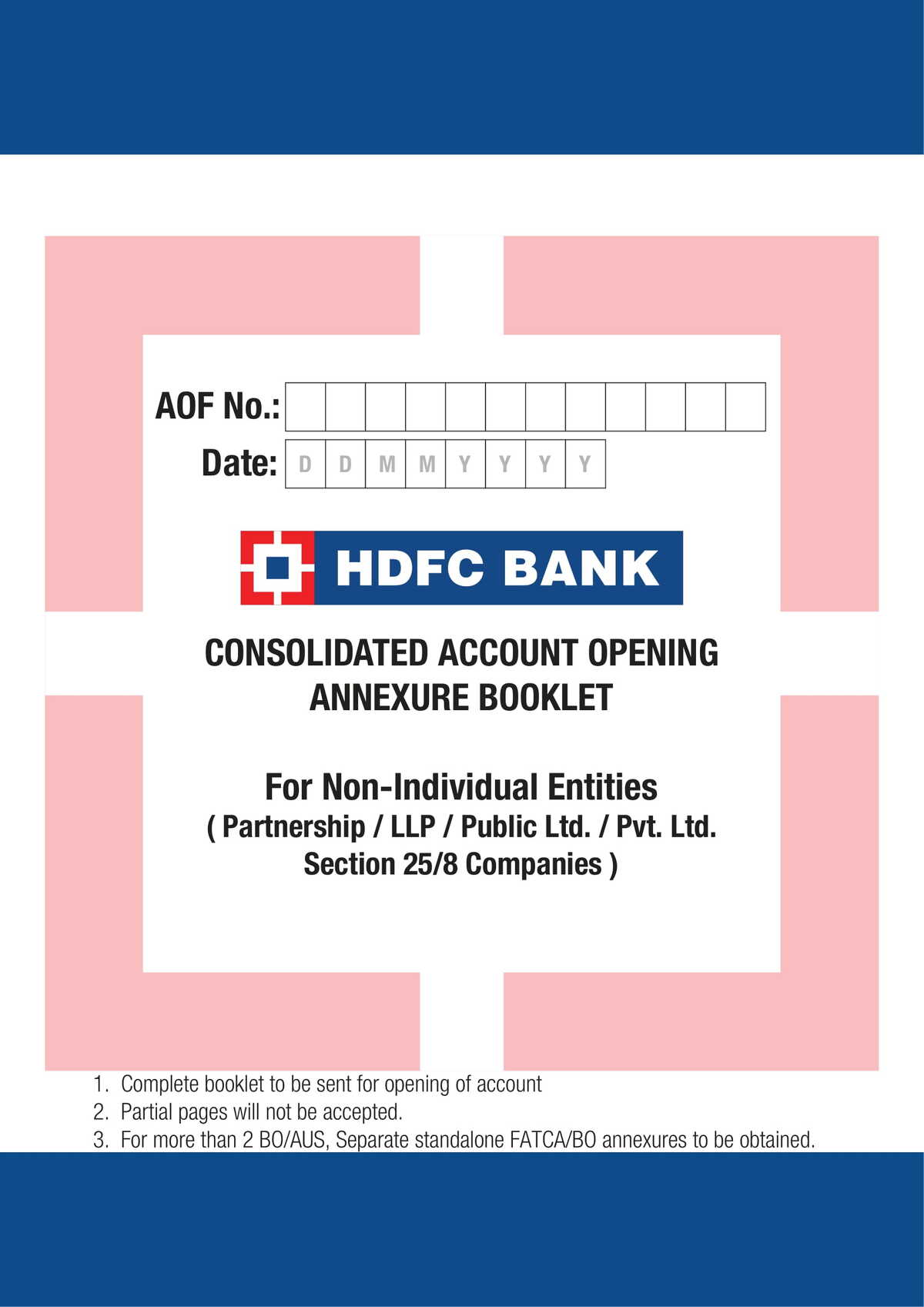 HDFC Bank DD MC And RTGS NEFT Application Form In PDF Download