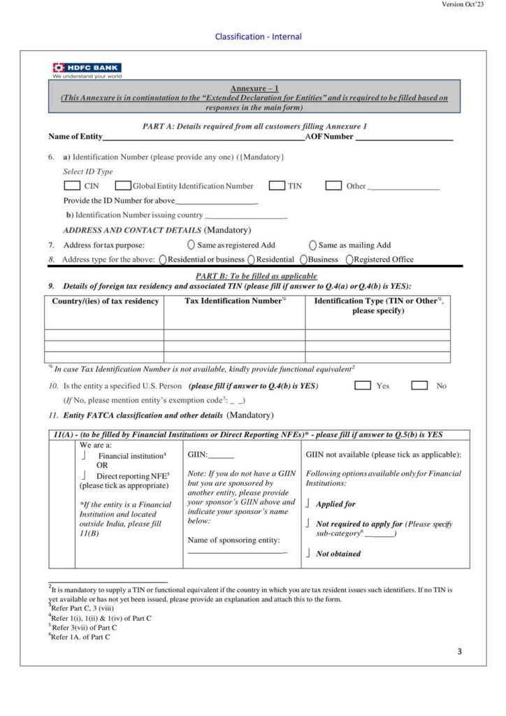 HDFC Bank Dormant Activation and REKYC Updation Form For Non ...