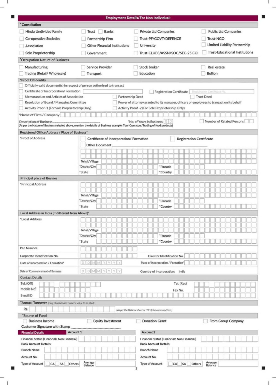 Axis Bank Farmer Equipments Application Form Download in PDF