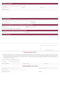 Axis Bank Fastag Customer Request Form Download in PDF