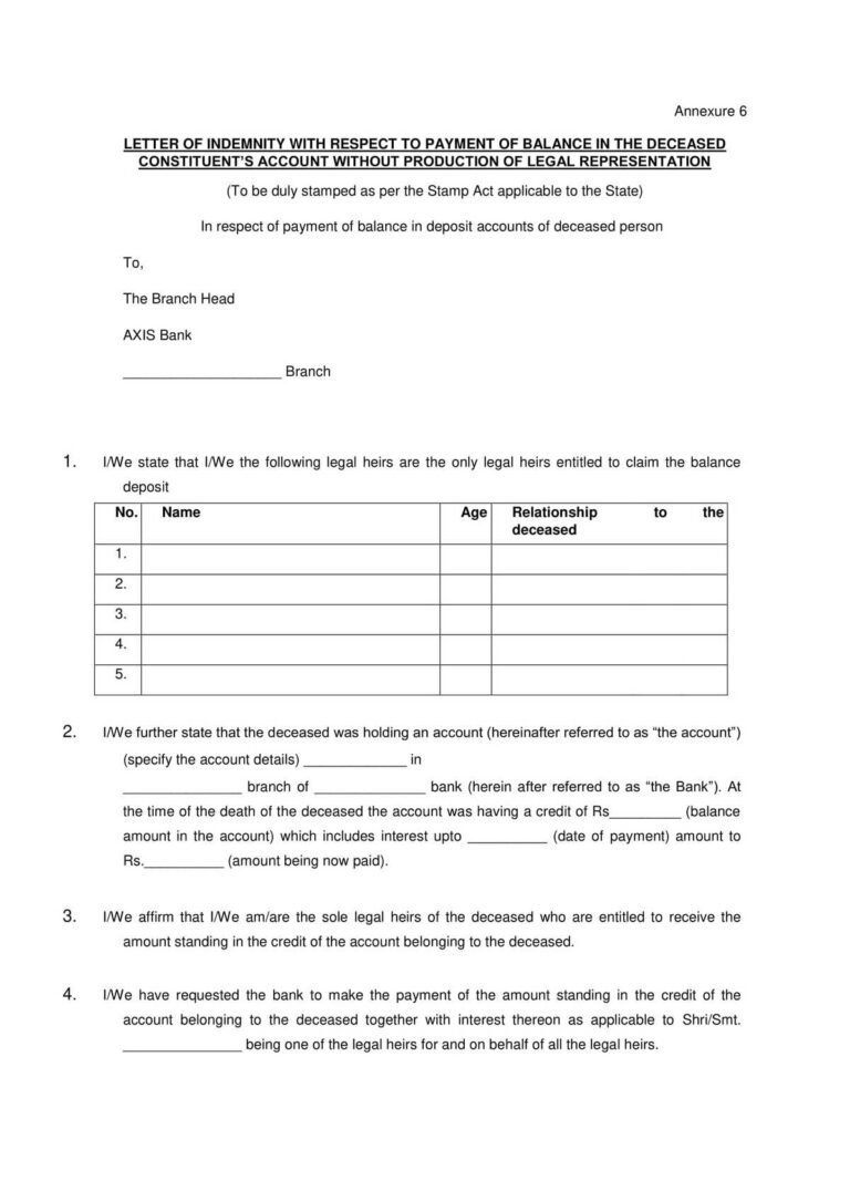 Axis Bank Service Request Form Download in PDF