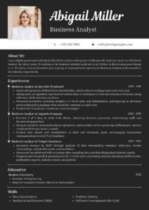 Business Analyst Resume 20 Templates Download in Word (.docx)