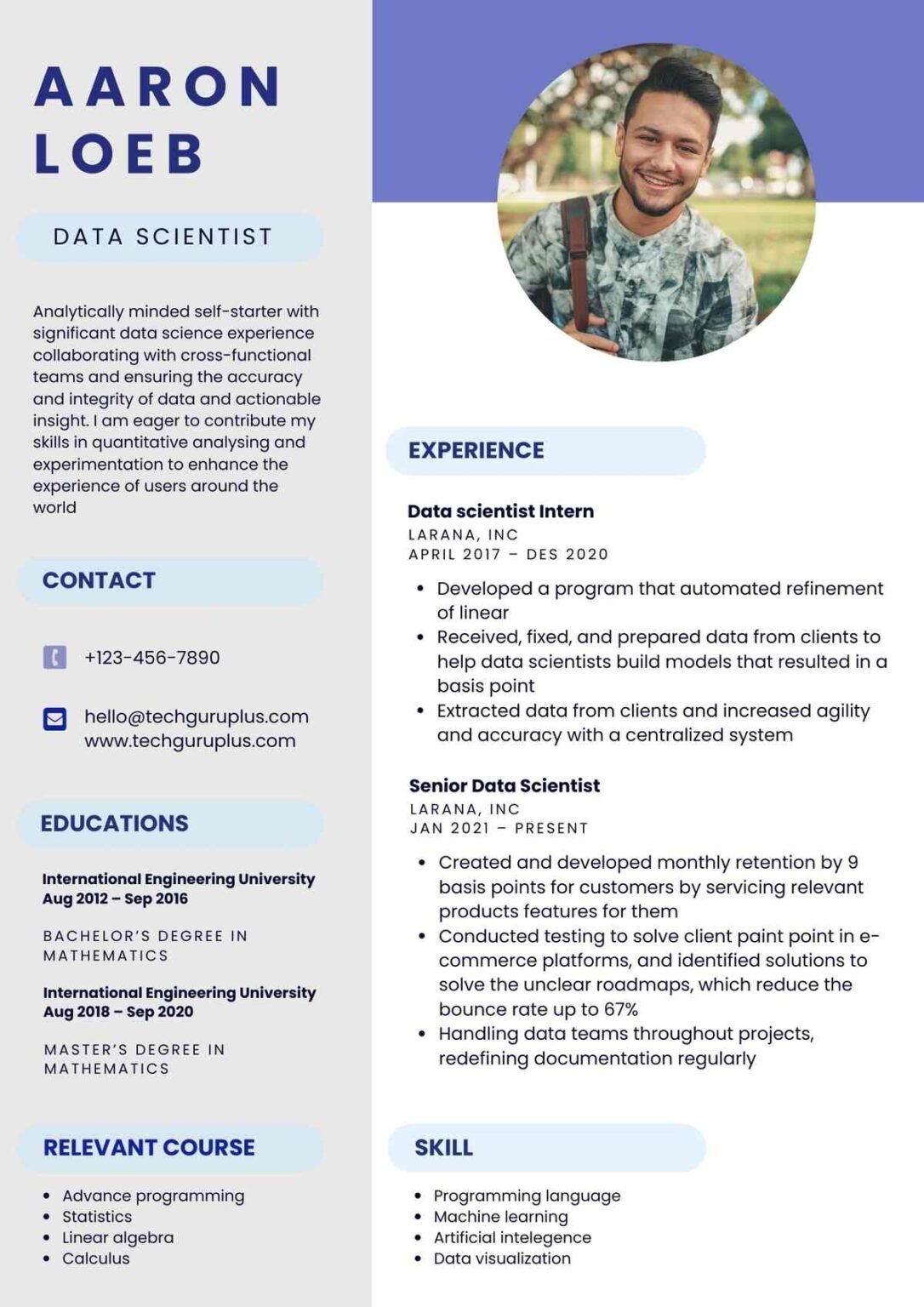 Data Analyst Resume 20 Templates Download in Word (.docx)