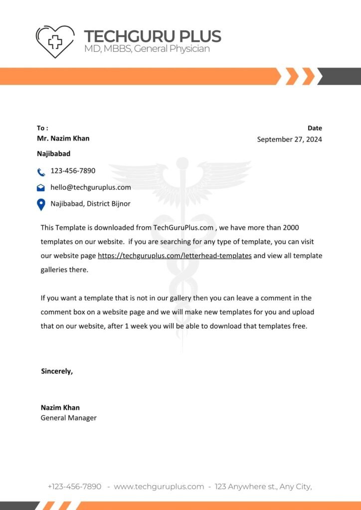 Doctor Letterhead 20 Templates Download in Word (.docx)