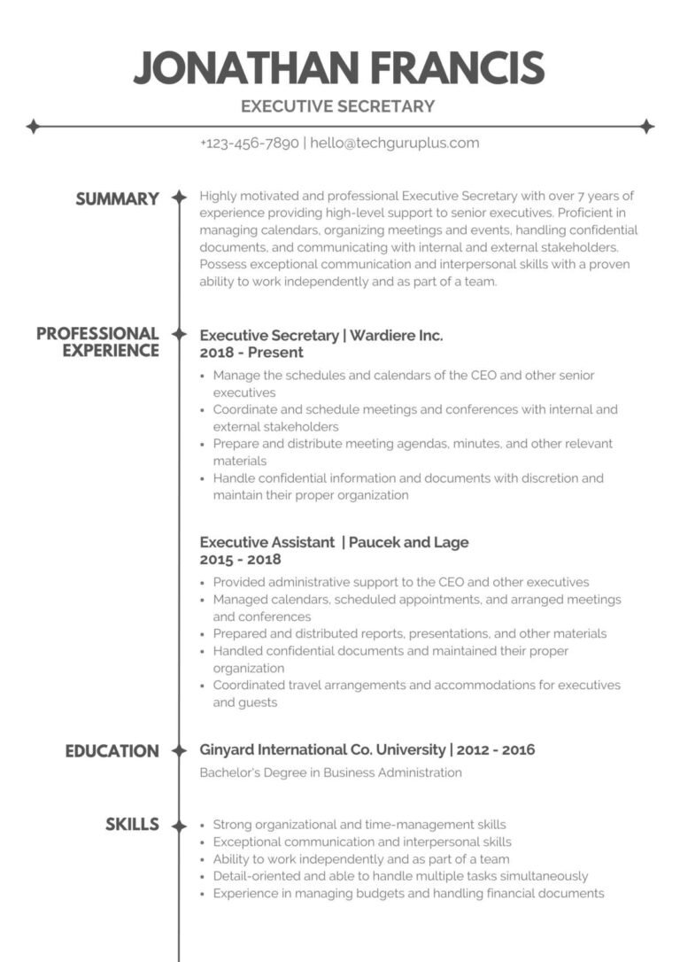 MIS Executive Resume 20 Templates Download in Word (.docx)