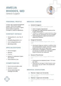 Doctor Resume 20 Templates Download in Word (.docx)