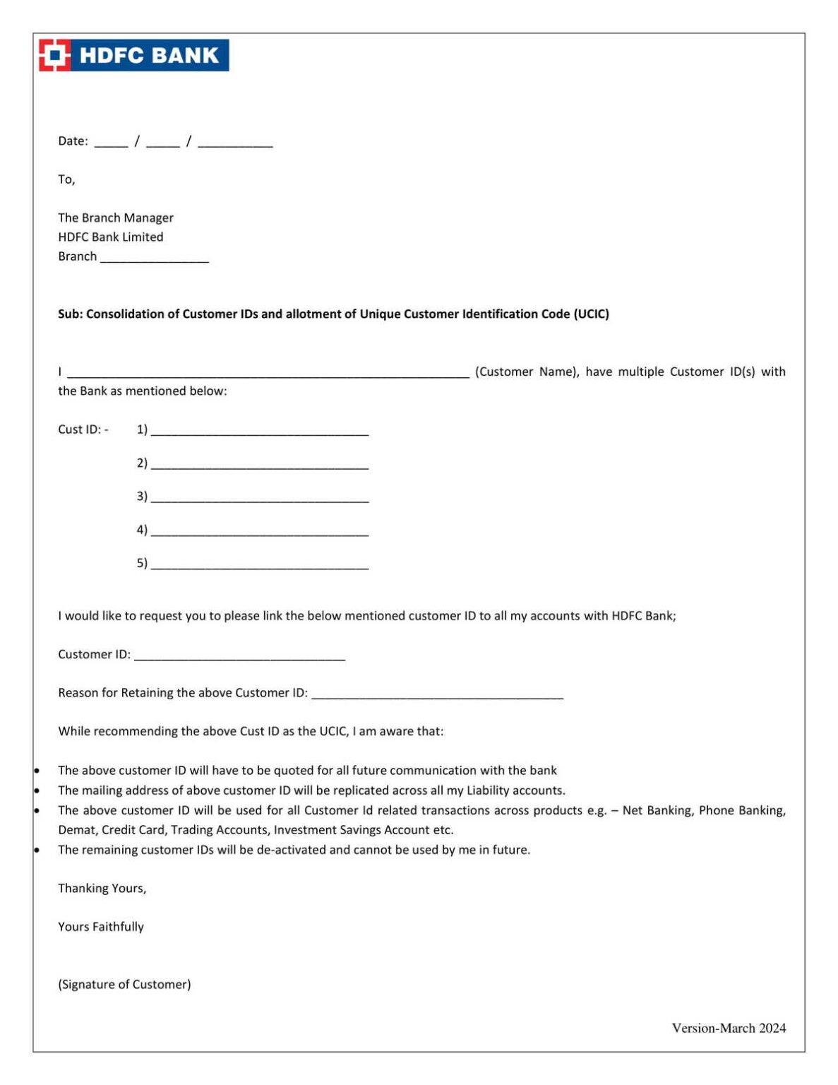 HDFC Bank Credit Card Application Form for NRI Download in PDF