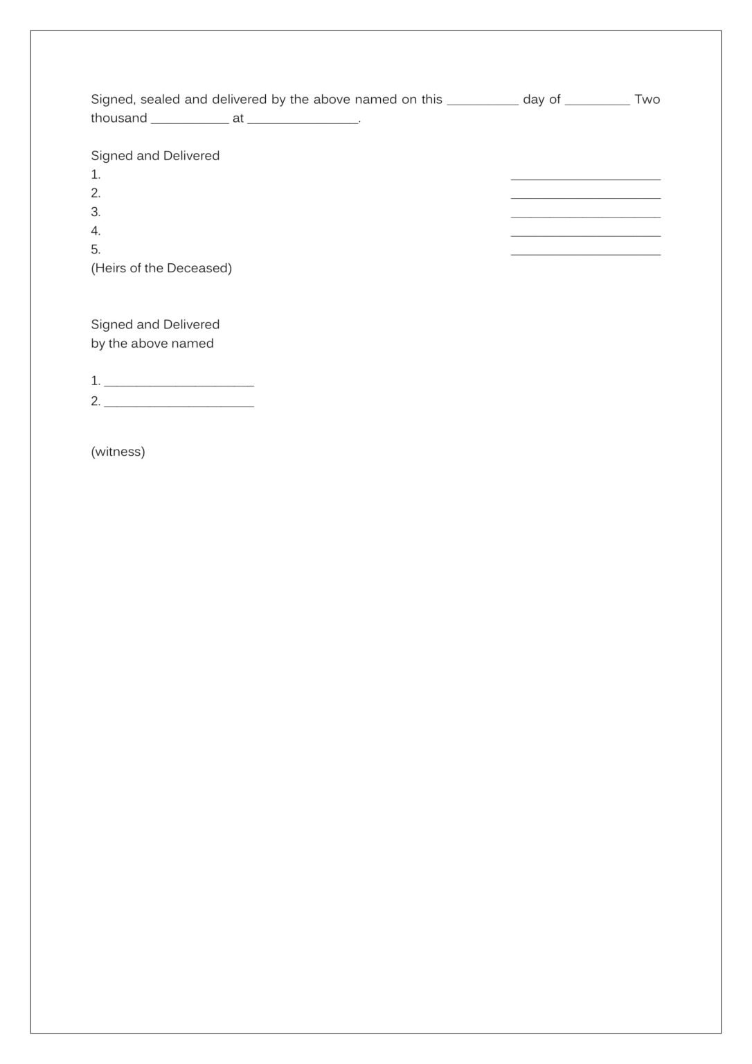 HDFC Bank Format of Claim Application Form from Legal heirs in PDF Download