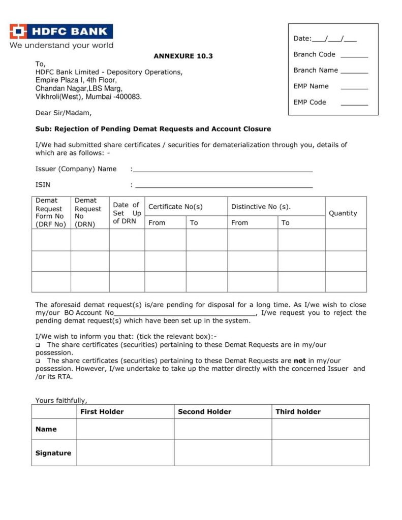 HDFC BANK Form 60 In PDF Download HDFC BANK Form 60 In PDF Download