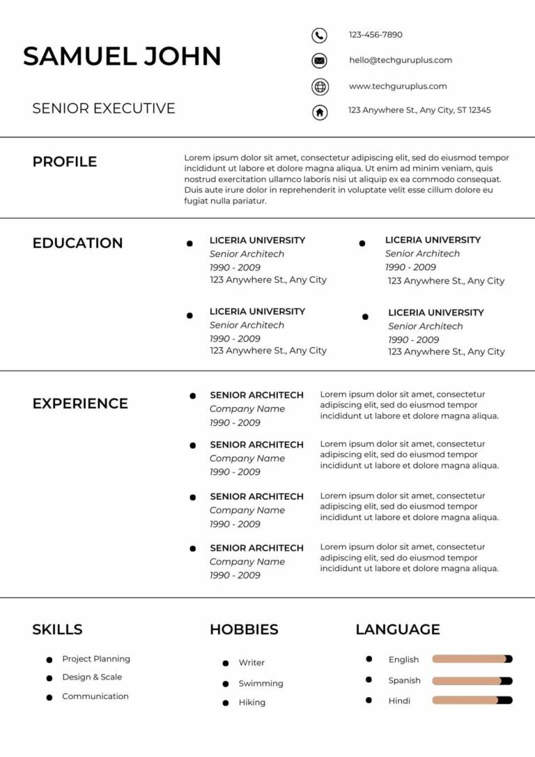 MIS Executive Resume 20 Templates Download in Word (.docx)