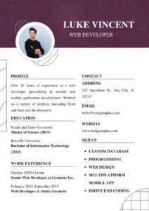 Web Developer Resume 20 Templates Download in Word (.docx)