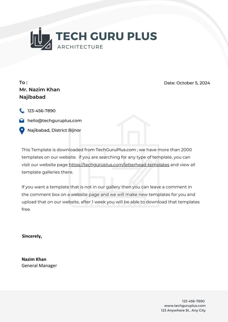 Architecture Letterhead 20 Templates Download in Word (.docx)