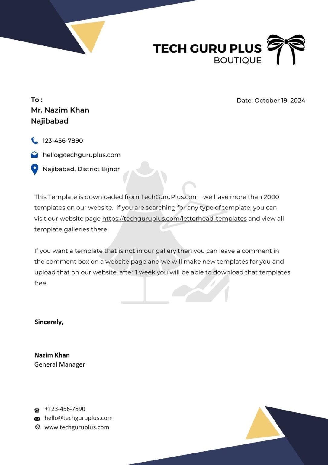 Boutique Shop Letterhead 20 Templates Download in Word (.docx)