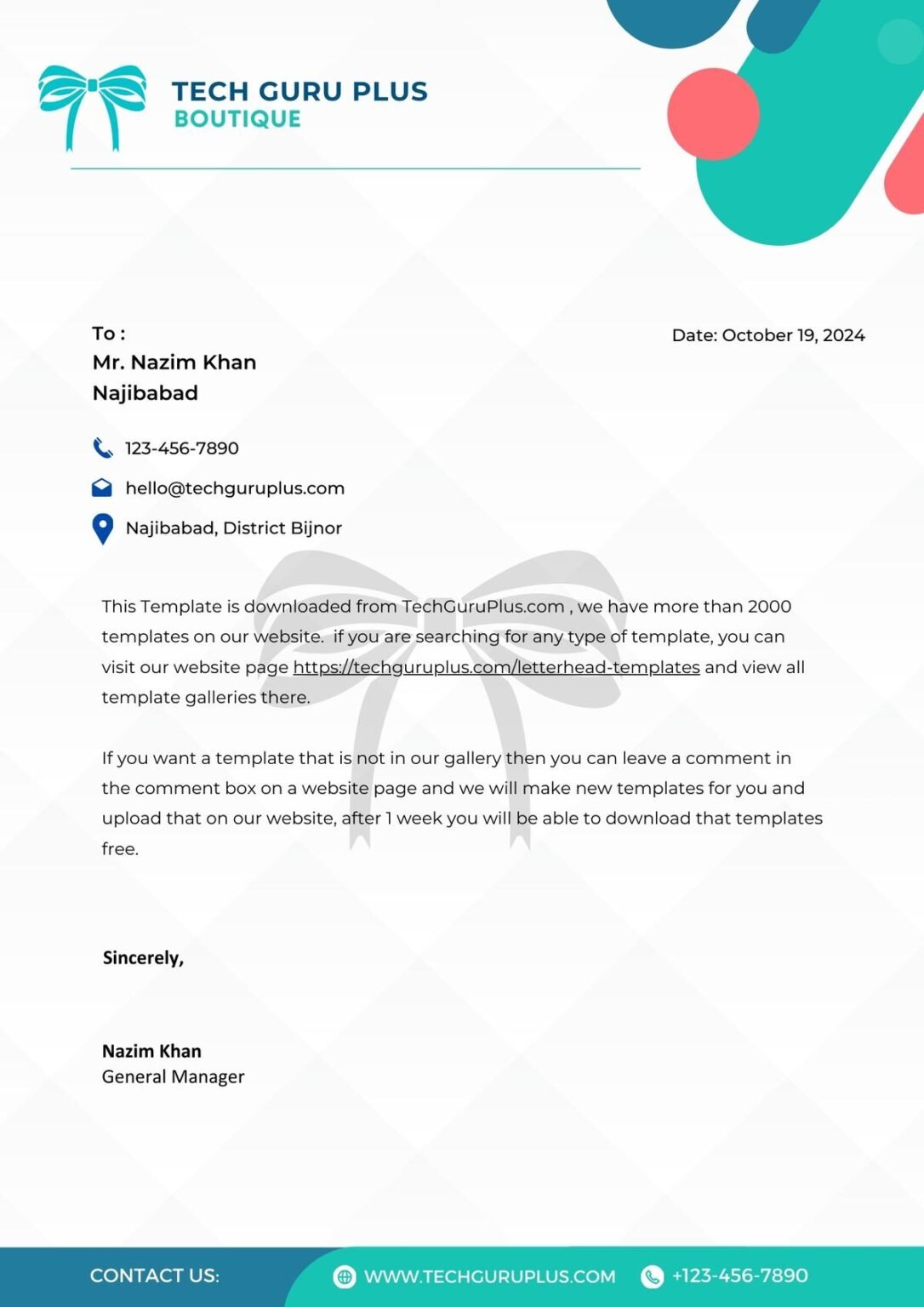 Boutique Shop Letterhead 20 Templates Download in Word (.docx)