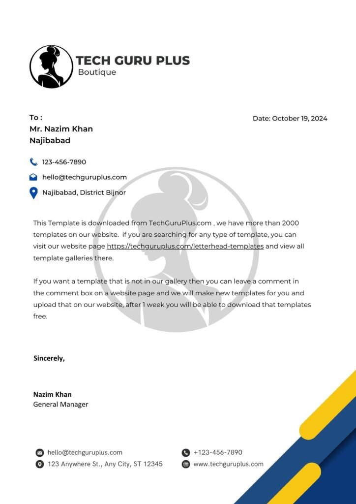 Boutique Shop Letterhead 20 Templates Download in Word (.docx)