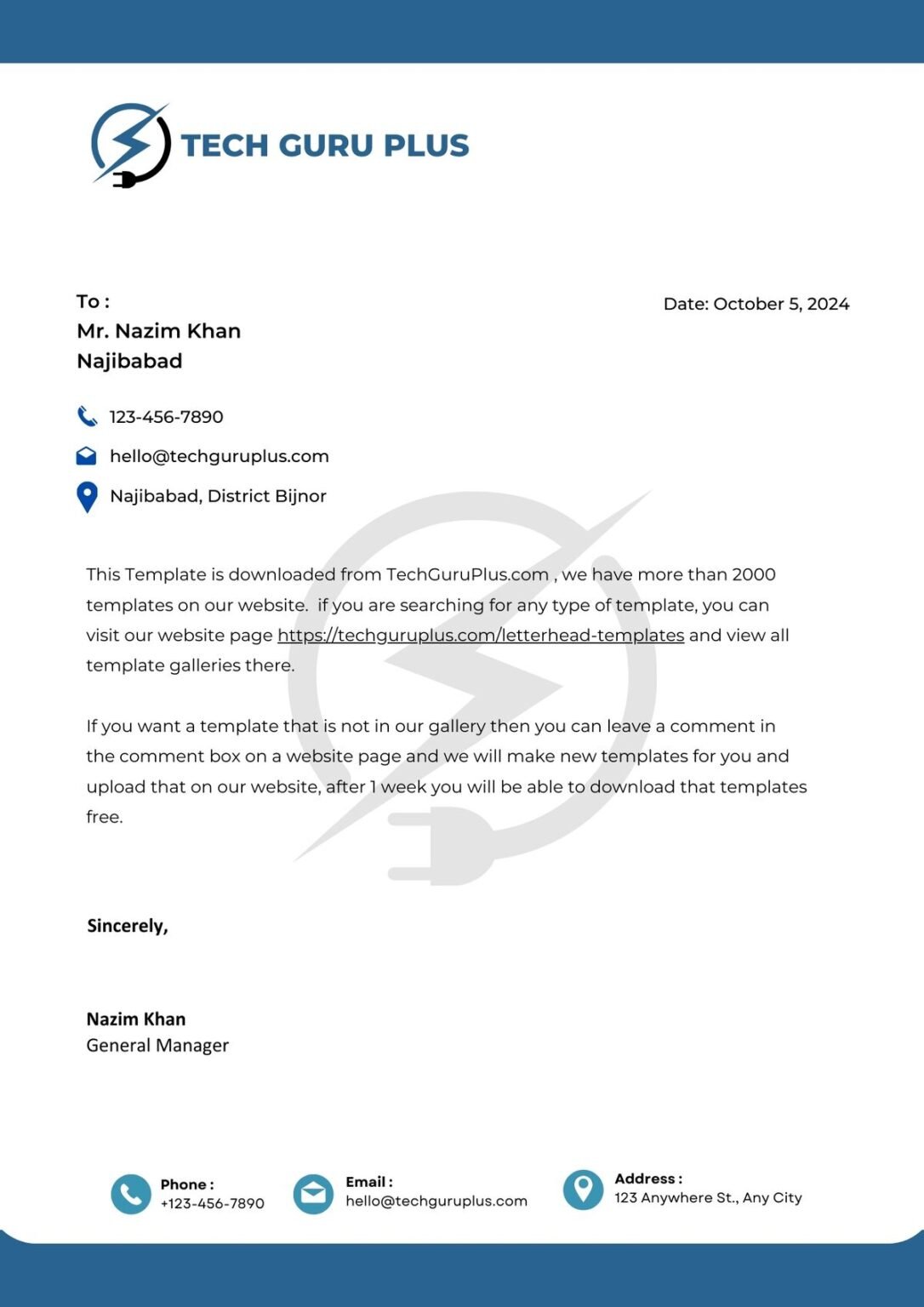 Electrical Company Letterhead 20 Templates Download in Word (.docx)