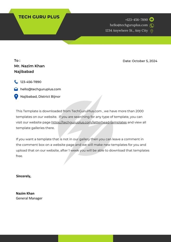 Electrical Company Letterhead 20 Templates Download in Word (.docx)