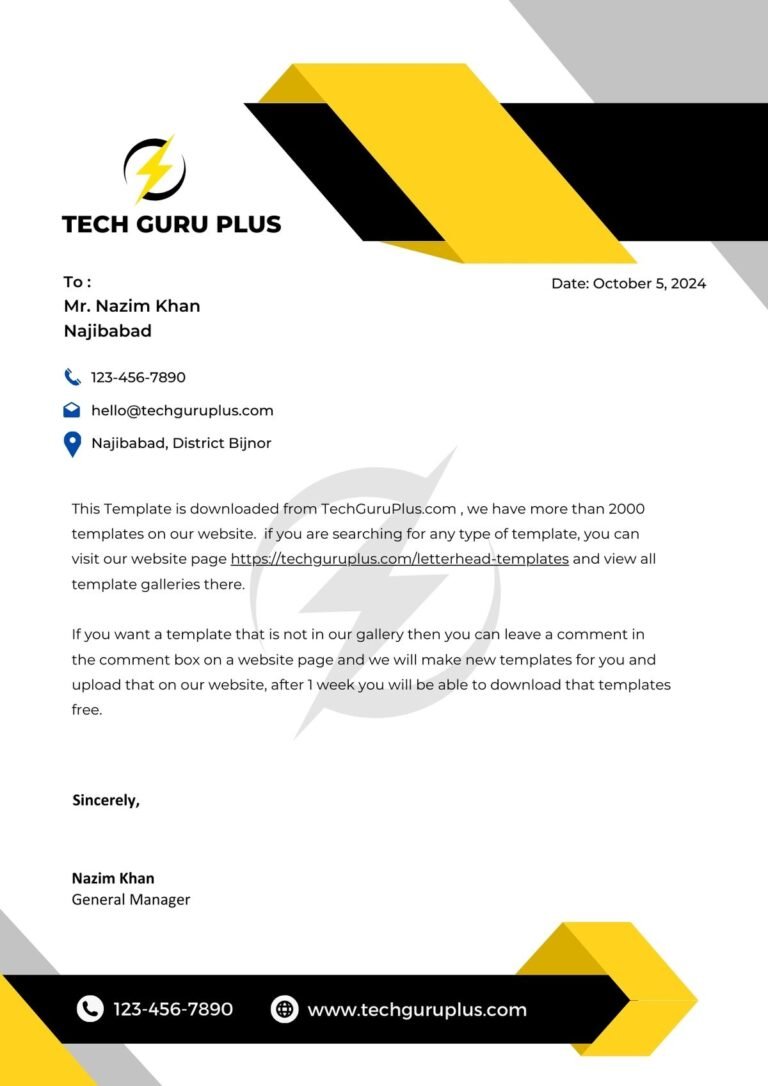 Electrical Company Letterhead 20 Templates Download in Word (.docx)