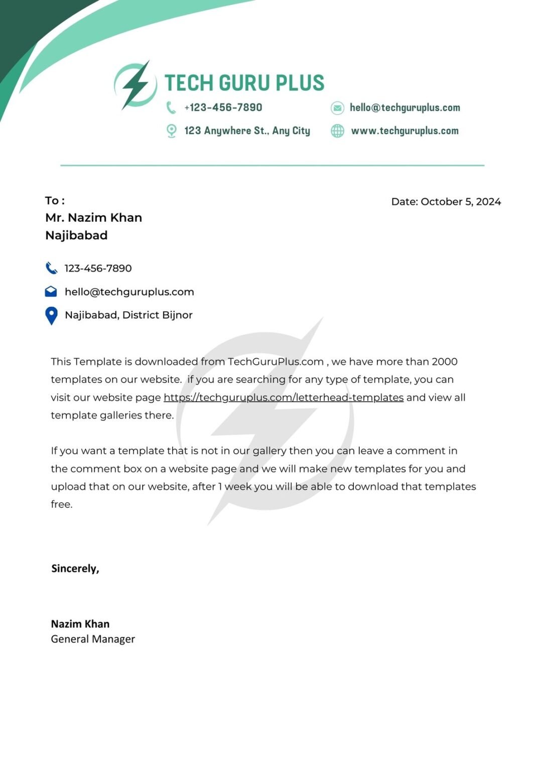 Electrical Company Letterhead 20 Templates Download in Word (.docx)
