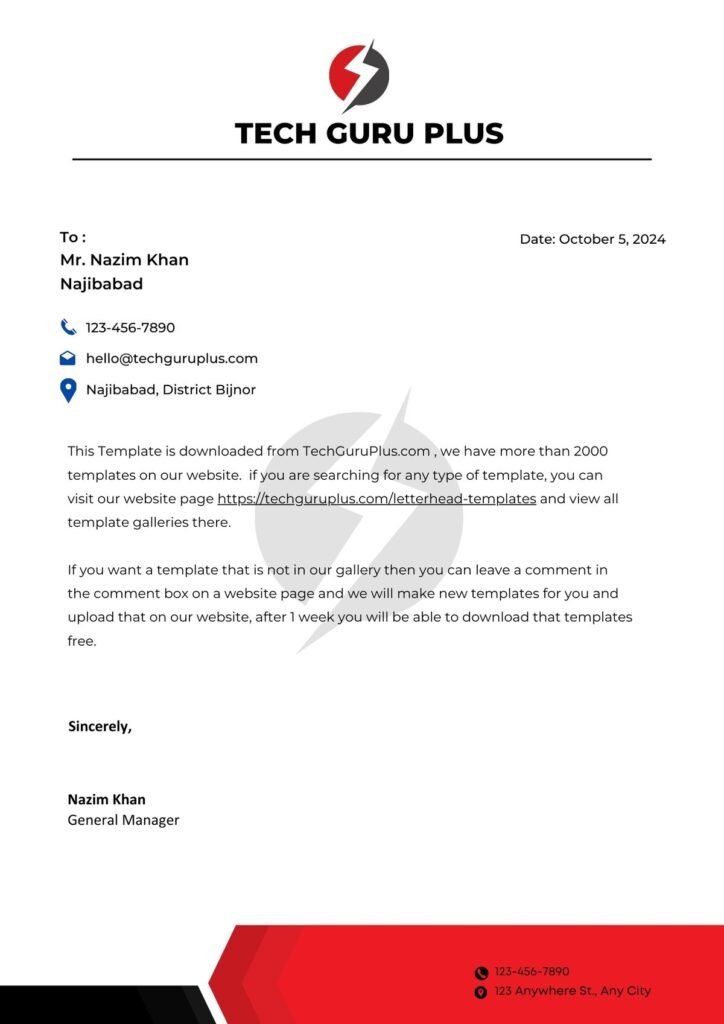 Electrical Company Letterhead 20 Templates Download in Word (.docx)