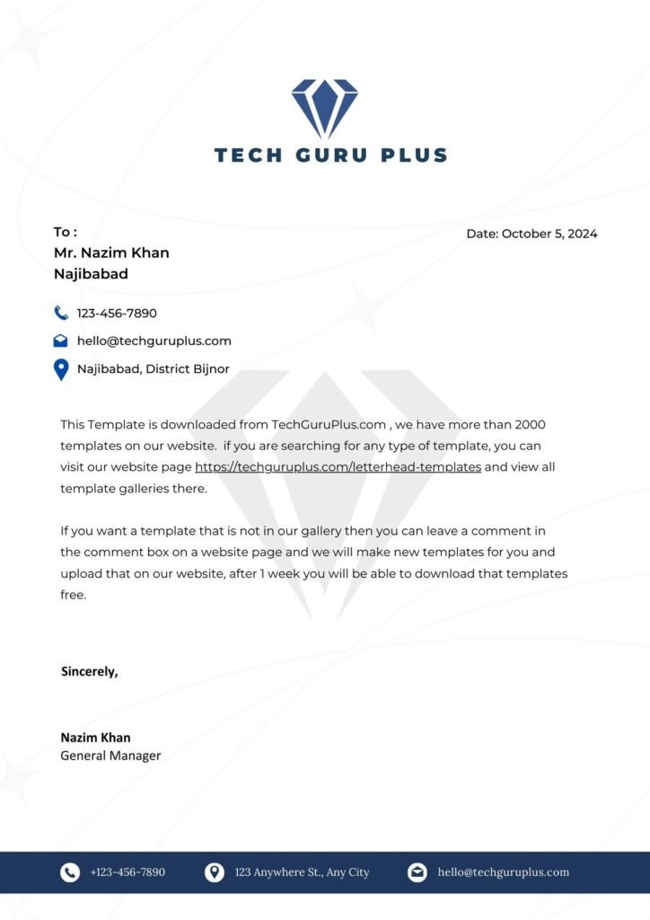 Jewellery Shop Letterhead 20 Templates Download in Word (.docx)