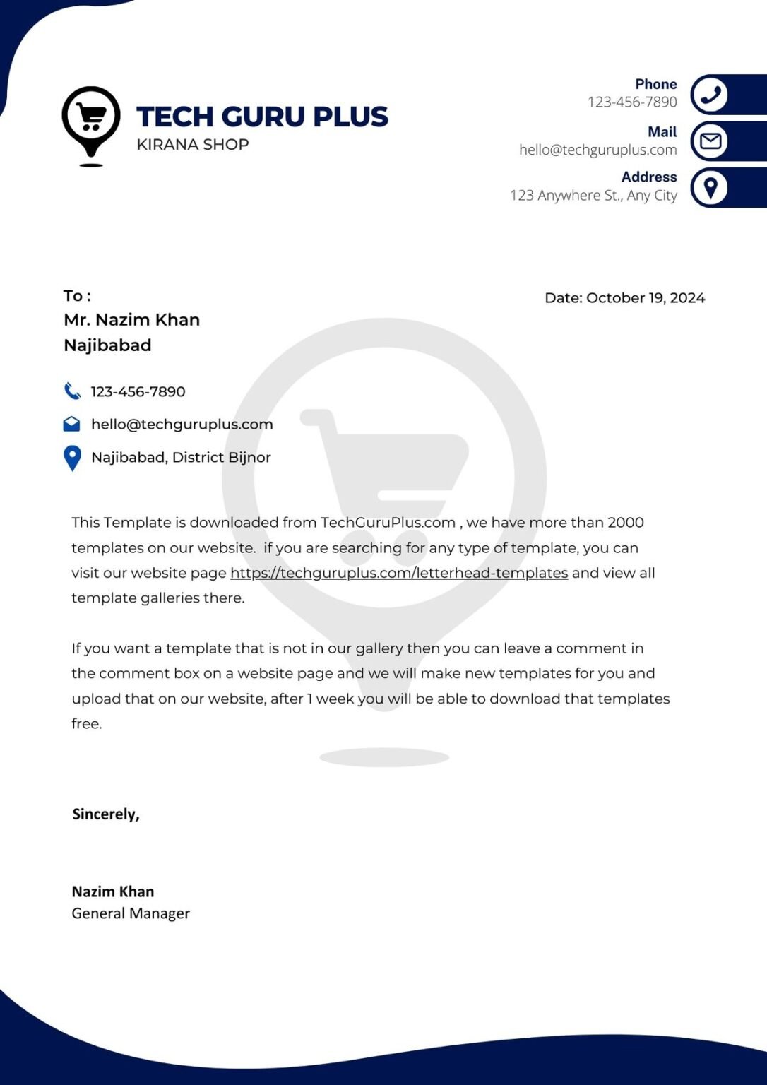 Grocery (Kirana) Shop Letterhead 20 Templates Download in Word (.docx)