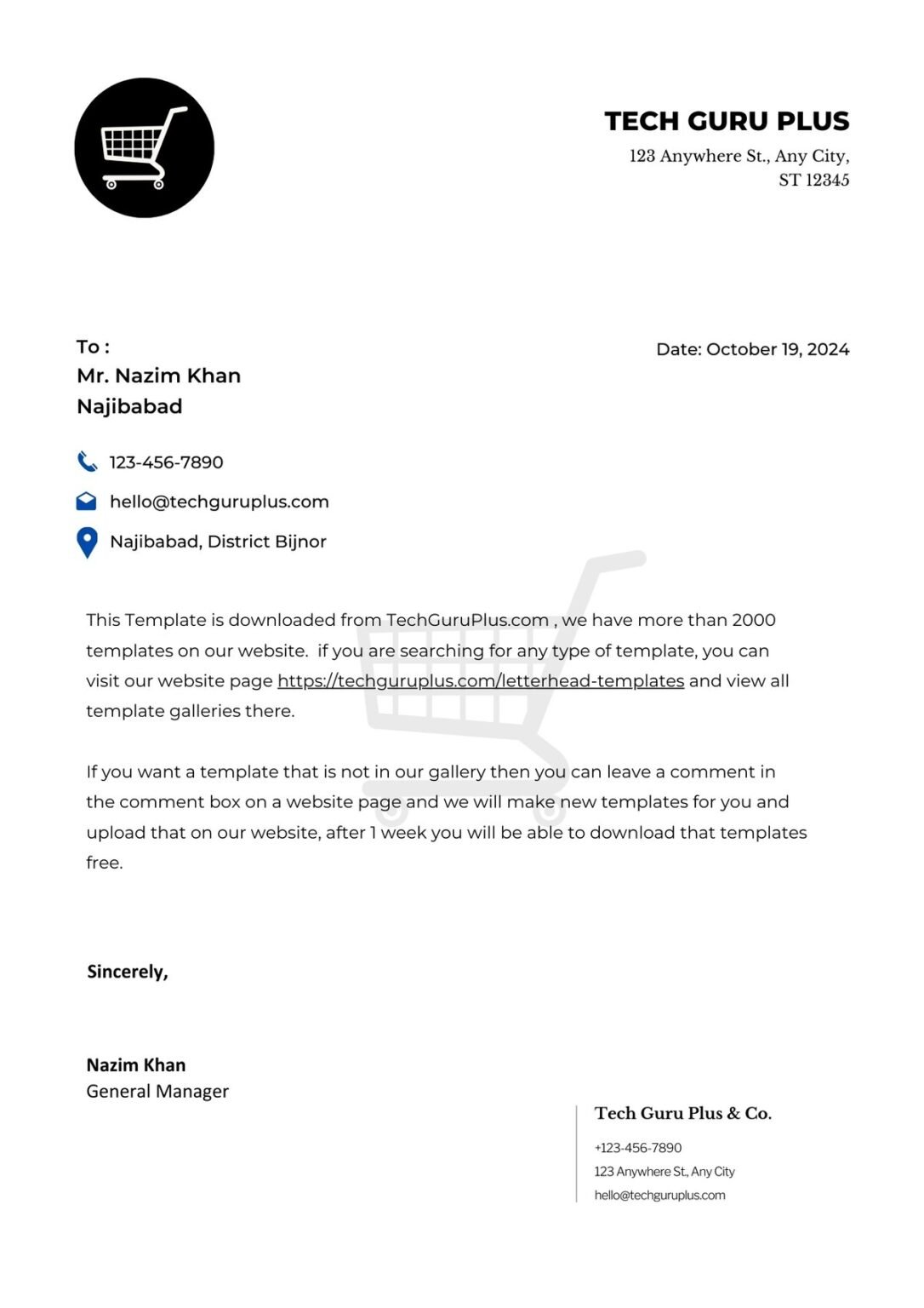 Grocery (Kirana) Shop Letterhead 20 Templates Download in Word (.docx)