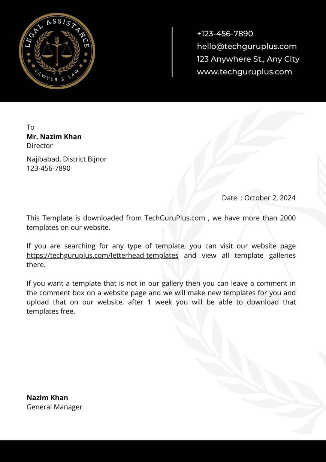 Lawyer Letterhead 20 Templates Download in Word (.docx)