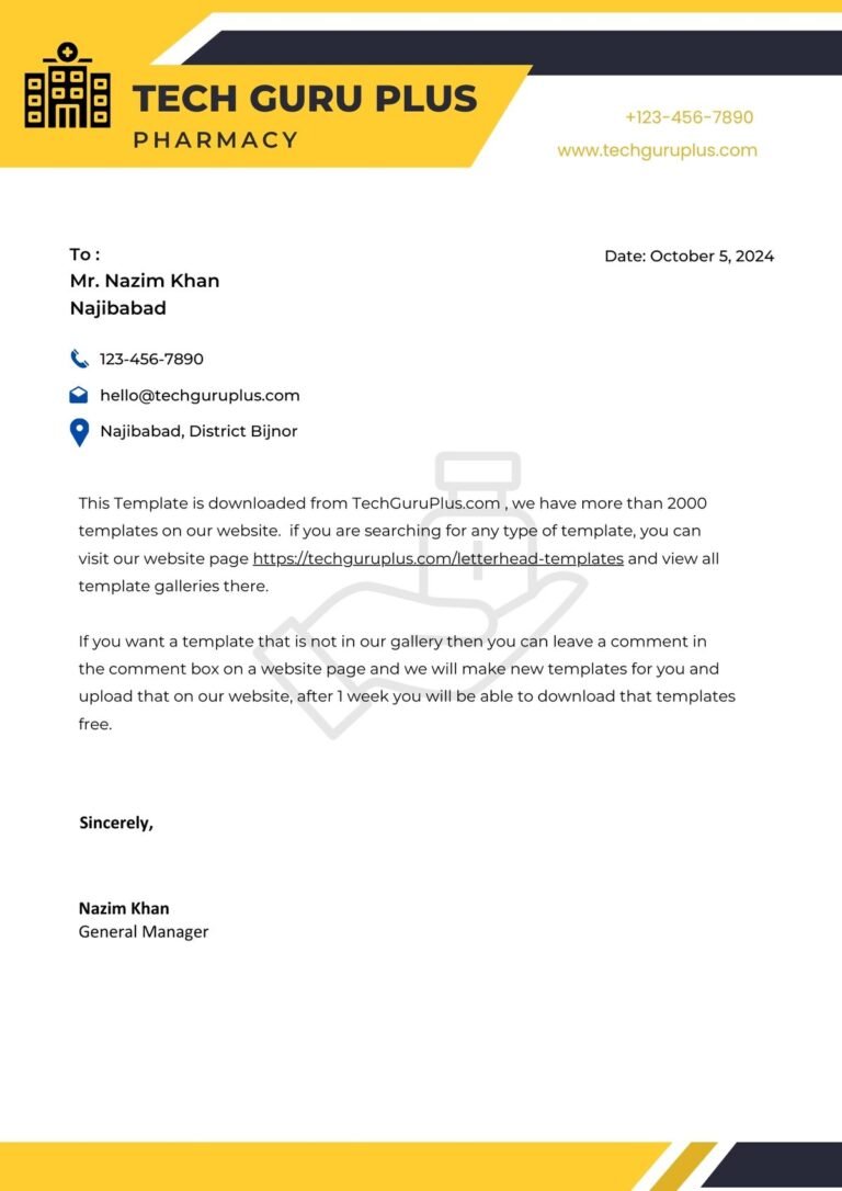 Hospital | Doctor | Pharmacy Letterhead 20 Templates Download in Word ...