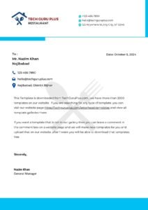 Restaurant Letterhead 20 Templates Download in Word (.docx)
