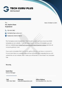Restaurant Letterhead 20 Templates Download in Word (.docx)