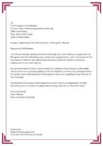Application for Skill Development Training [5 Format]