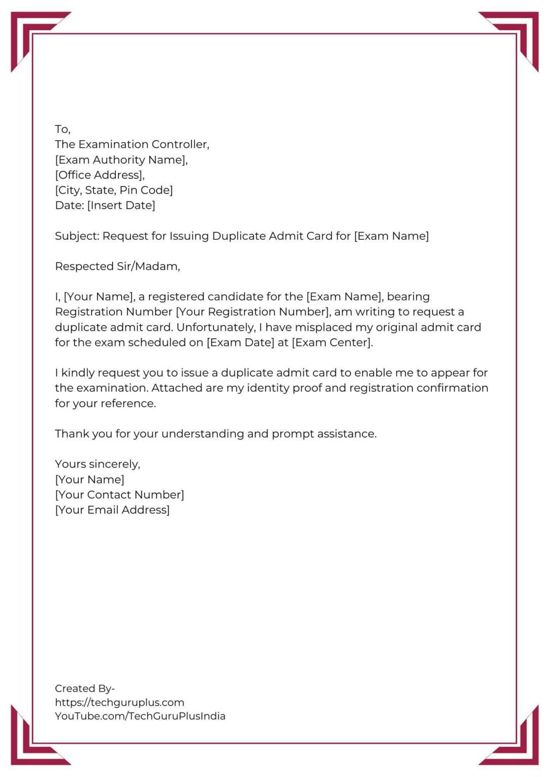 Application for Property Mutation [5 Format]