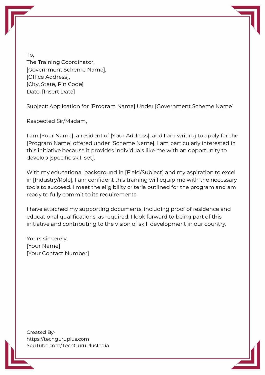 Application for Approval of Work-From-Home Setup [5 Format]