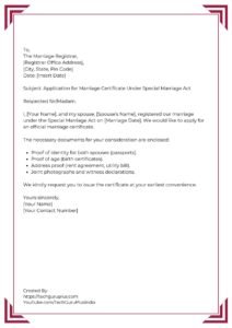 Application for Marriage Certificate [5 Format]
