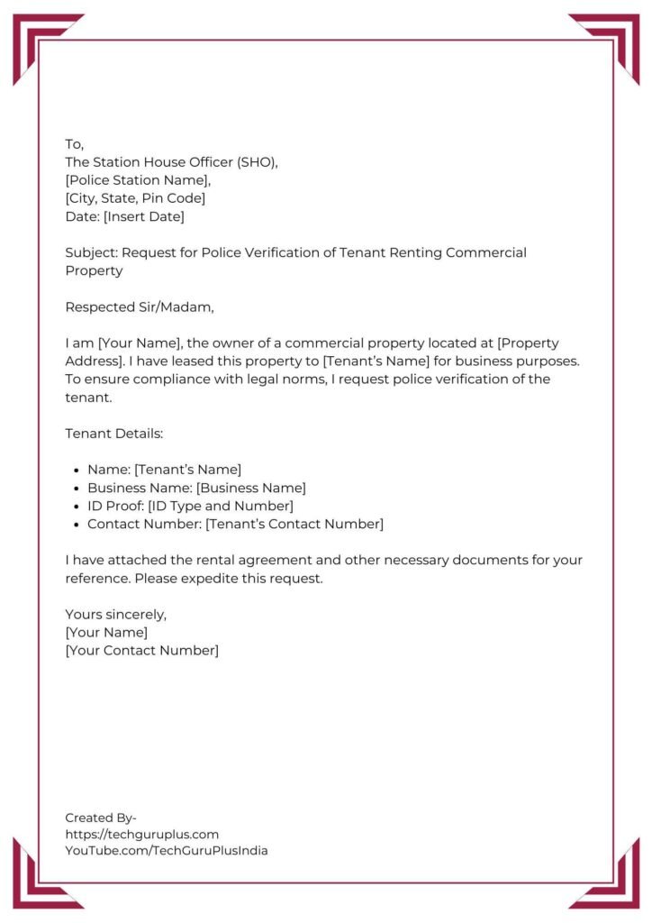 Application for No Objection Certificate (NOC) [5 Format]