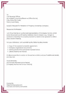 Application for Property Mutation [5 Format]