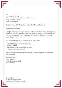 Application for Property Mutation [5 Format]