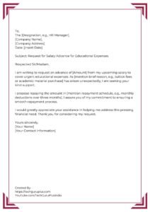 Application for Salary Advance Request [5 Format]
