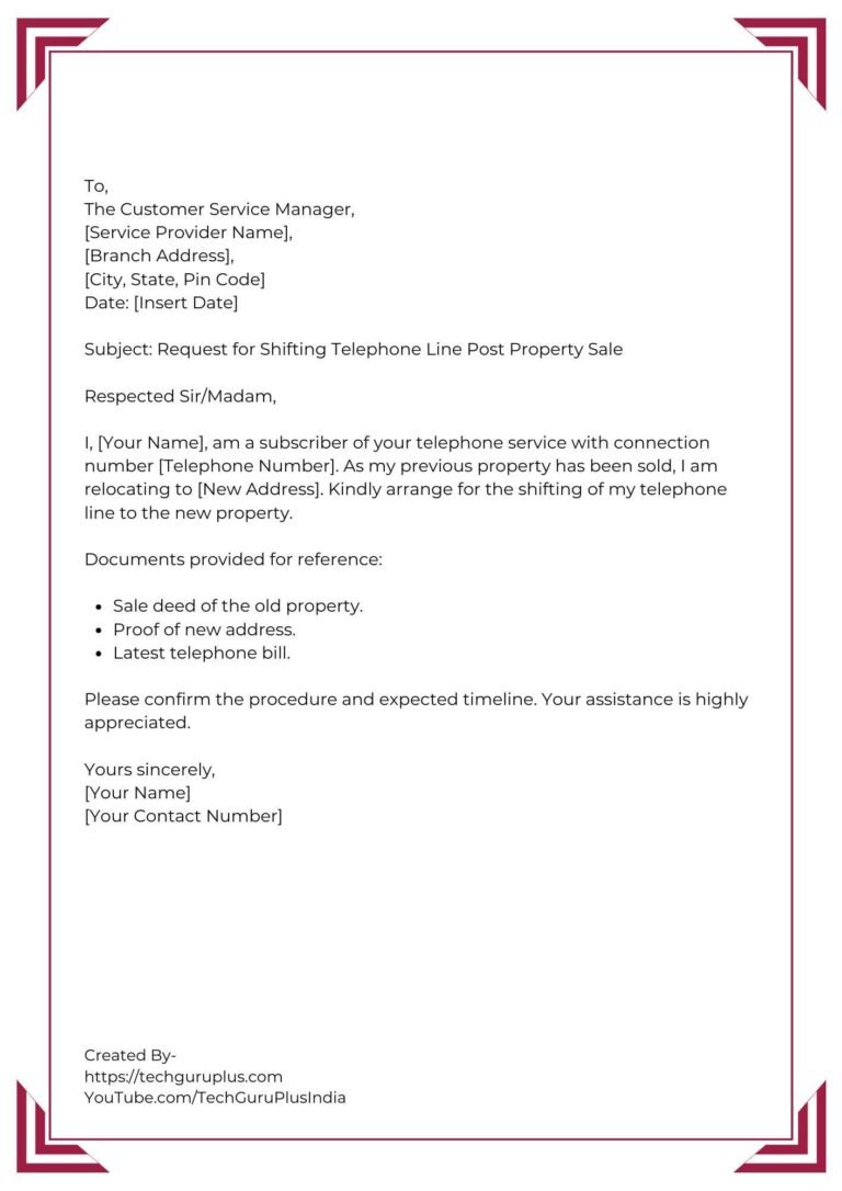 Application for Property Mutation [5 Format]