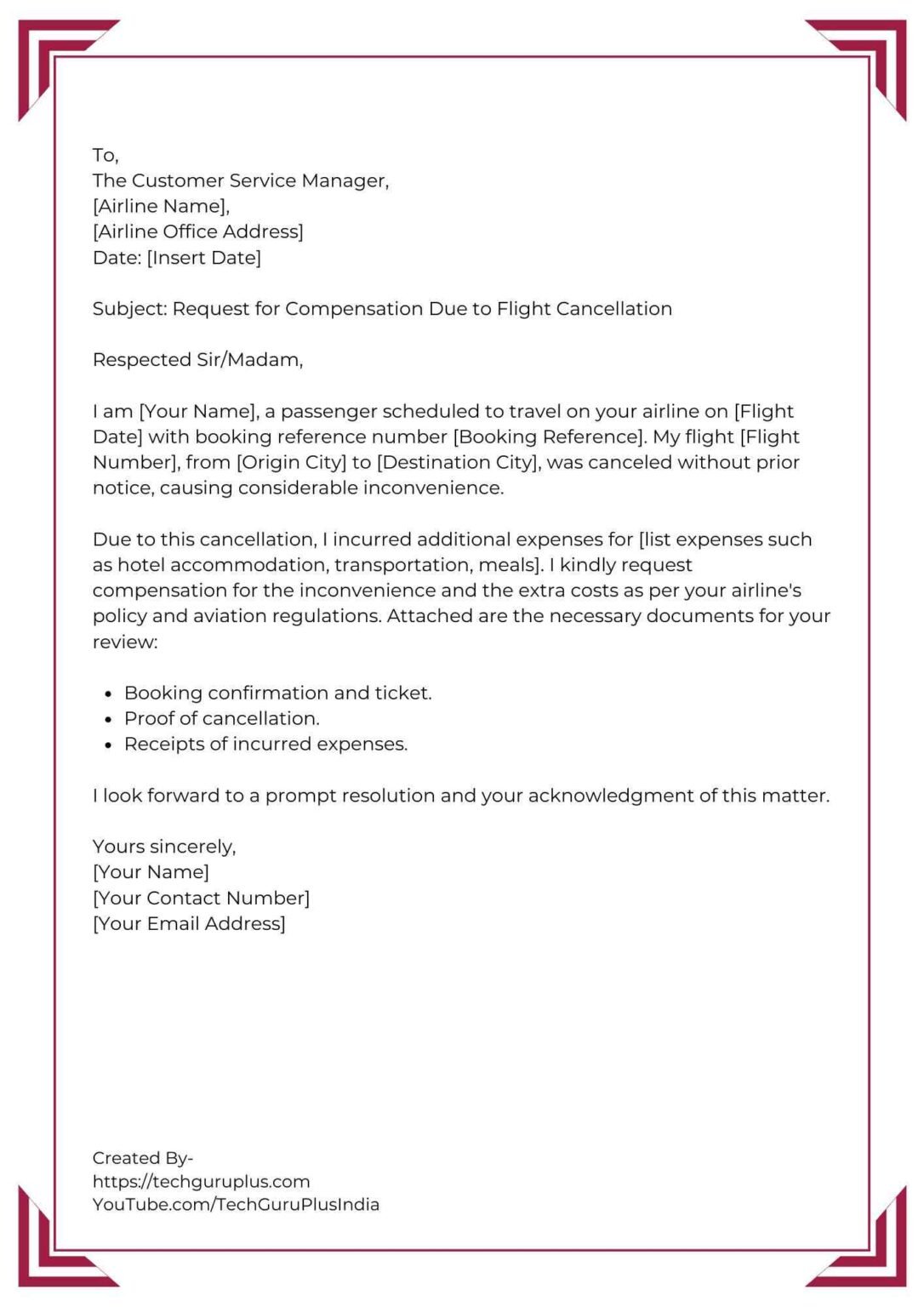 Application for No Objection Certificate (NOC) [5 Format]