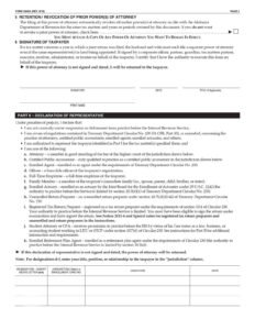 Alabama Power of Attorney and Declaration of Representative Form 2848A ...