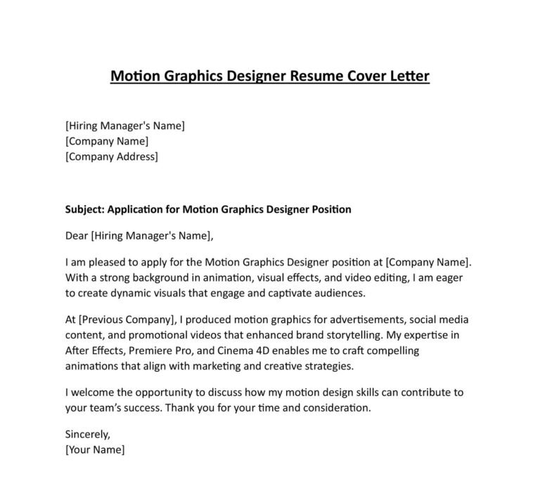 Graphic Designer Job Resume Cover Letter (5 Templates) Download in Word ...