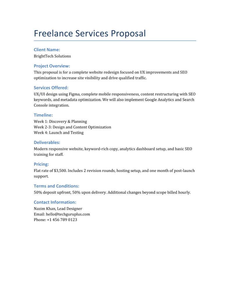 10 Business Proposal Templates Download in Word (.docx)